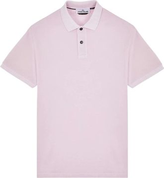 Stone Island Homme, Tops, Rose, Taille: M Polo &agrave; Manches Courtes