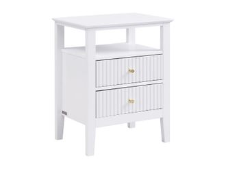 Vente-Unique Nachttisch 2 Schubladen & 1 Ablage - MDF - Wei&szlig; - NIRIVA