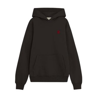 A Paper Kid Homme, Sweatshirts et sweats &agrave; capuche, Noir, Taille: XL Felpa Cappuccio Stampa Logo