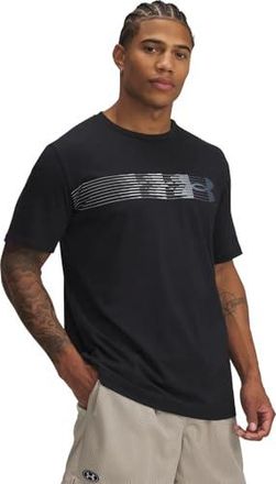 Under Armour T-Shirt pour Homme avec Logo Flyin sur la Poitrine Gauche, Noir / / Gris averse, L