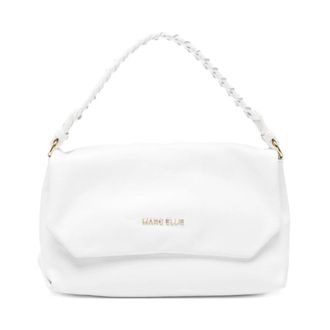 Marc Ellis Elodie Schultertasche mit geflochtenem Griff - - Bags - Damen - Wei&szlig; - ONE SIZE