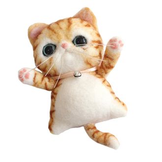 TOPBATHY Nadelfilz Kit Katzenmotiv DIY Wollfilz Bastelset f&uuml;r Anf&auml;nger Inklusive Filzwolle und Nadeln Kreatives Trockenfilzen f&uuml;r Heimdekoration und Geschenkid