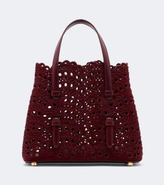 Alaia Ala&iuml;a Sac Mina 20 Small en cuir fa&ccedil;on poulain
