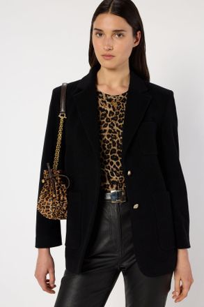 Gerard Darel Blazer en laine m&eacute;lang&eacute;e - NINAELLE - Noir