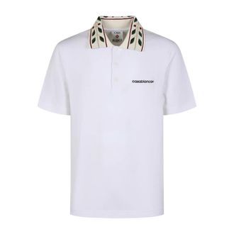 Casablanca Laurel Pique Polo - - Tops - Herren - Wei&szlig; - S