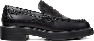 Camper smooth leather brogue loafers - Schwarz