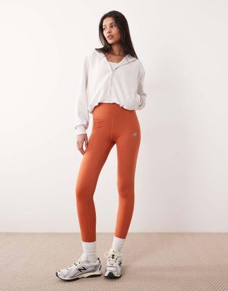 New Balance Nb Harmony - Leggings in Rot mit hohem Bund, 25 Zoll Schrittl&auml;nge