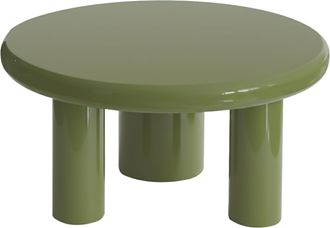 Oviala Couchtisch, rund, 100 cm, MDF, lackiert, Olivgr&uuml;n
