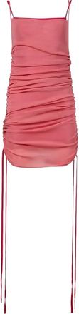 Dion Lee Geripptes Strick-Minikleid mit Kordelzug - Rosa