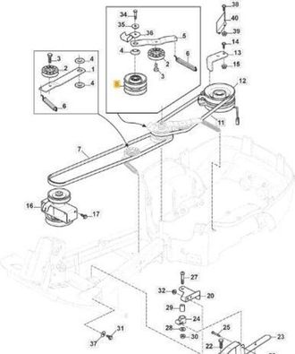 STIGA Sports Doppelte Zentrale Riemenscheibe Nv (Ntn) Original Stiga - 387605005/0