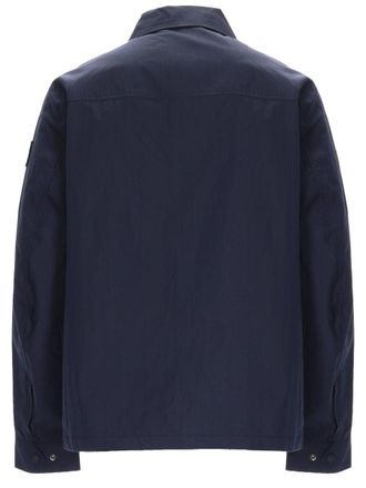 Belstaff Cotton Blend Cargo Overshirt Jacket - Blue