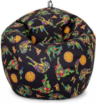 Happers Pouf Enfant Tortues Ninja Noir T.N. Noir