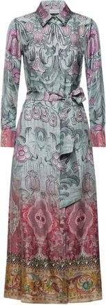 Pierre-Louis Mascia robe longue à fleurs - Bleu