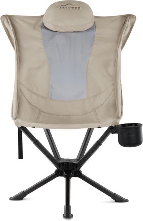 Normani Großer Campingstuhl Klappsessel inkl. Getränkehalter Outdoor-Stuhl mit hoher Lehne faltbar Farbe Beige
