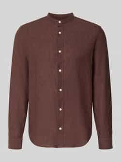 Only & Sons Slim Fit Freizeithemd aus Baumwoll-Leinen-Mix Modell CAIDEN