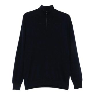 Lisa Yang Pullover mit halblangem Rei&szlig;verschluss - - Knitwear - Herren - Schwarzk - L