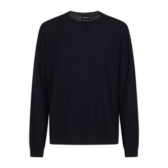 Giorgio Armani Herren, Strickwaren, Blau, MGr&ouml;&szlig;e