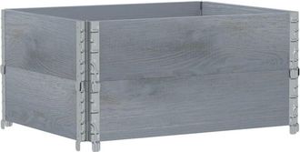 vidaXL Jardini&egrave;re gris 80x60 cm bois massif de pin Vidaxl