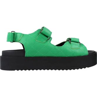 Yellow Femme, Chaussures, Vert, Taille: 37 EU Sandales Plates Rembourr&eacute;es