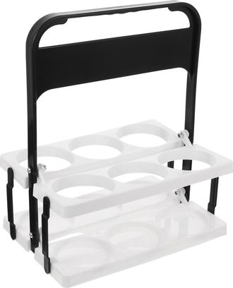 Lurrose Faltbarer Flaschenk&ouml;rbe Getr&auml;nketr&auml;ger aus Kunststoff mit Griff Leichter Bierflaschenhalter f&uuml;r Bars Ktv und Zuhause Tragbarer Flaschenkorb zur Sicher