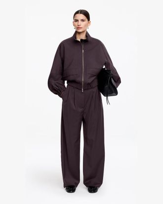 Arket Elegante Weite Hose -Braun