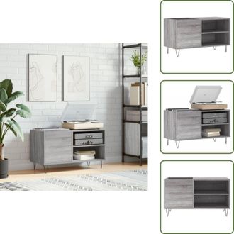 vidaXL Armoire &agrave; disques sonoma gris 85x38x48 cm bois ding&eacute;nierie - Meuble &agrave; Disques - Armoire &agrave; Disques - Rangement Vinyle - &Eacute;tag&egrave;re Disque - Support