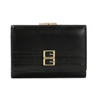 Kazar Femme, Accessoires, Noir, Taille: ONE Size Portefeuille en cuir noir d&eacute;cor&eacute; de rayures