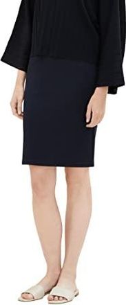 Tom Tailor Jupe Crayon Basique pour Femme, 10668-capitaine du Ciel Bleu, 40 Dames