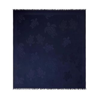 Vilebrequin unisex, Accessoires, Bleu, Taille: ONE Size Ronde des Tortues Scarf