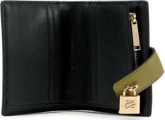 Karl Lagerfeld Porte-monnaie uni en cuir