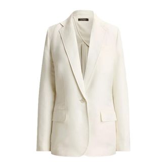 Ralph Lauren Femme, Vestes, Beige, Taille: 34 FR Woven-Blazer/Sport Coat-Lt Drapy Linen Visc