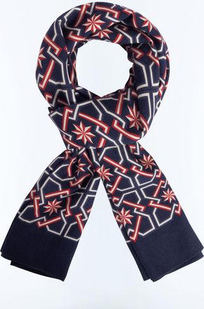 Fursac Écharpe en laine à imprimé - Taille Unique - Homme