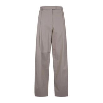 Magda Butrym Pantalon large pliss&eacute; - Femme - Pantalons - Brun - Taille: 36 FR