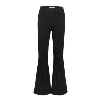 Gestuz Schwarze Flared High Waist Jeans - - Jeans - Damen - Schwarzk - W28 L32
