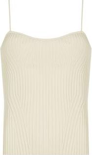 Khaite Top Ziggy en maille c&ocirc;tel&eacute;