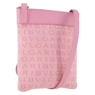 Bulgari Sac Bandouli&egrave;re Vintage en Toile Pre-owned - Femme - Pre-owned - Rose - Taille: ONE Size