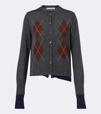Acne Studios Cardigan en soie, laine et cachemire