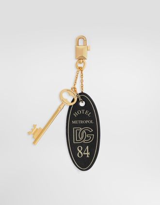 Dolce & Gabbana Calfskin Tassel Keychain - Frau Collection Schwarz Onesize