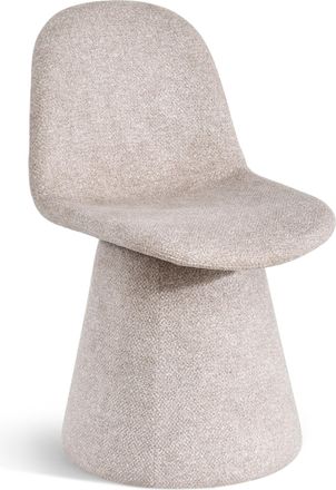 Duhome Esszimmerstuhl 360-Grad-Drehstuhl aus Boucl&eacute; Stoff moderner Loungesessel gepolsterter Polsterstuhl f&uuml;r K&uuml;che, Wohnzimmer, Schlafzimmer, Flur, Beige