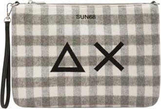 Sun 68 Sac Pochette Femme Tartan Gris X45212 Taille Unique