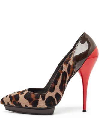 Versace escarpins à imprimé léopard 140 mm - Tons neutres