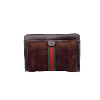 Gucci unisex, Pre-owned, Brun, Taille: ONE Size Pochette de sac &agrave; cosm&eacute;tiques vintage Pre-owned
