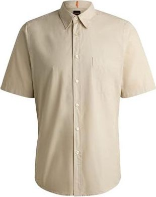 BOSS Hommes Relegant 6-Short Chemise Regular en Popeline de Coton