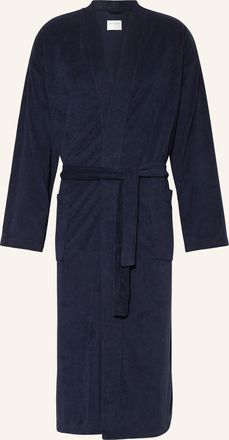 Schiesser Herren-Bademantel Feather Terry blau