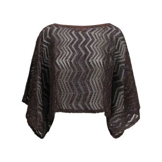 Missoni Femme, Blouses et Chemises, Brun, Taille: 40 FR Viscose Mesh Top