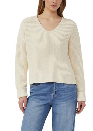 s.Oliver Grobstrickpullover mit V-Ausschnitt im Relaxed Fit