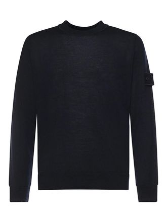 Stone Island Pull Col Rond - Bleu