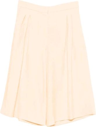 Twinset Femme, Shorts, Rose, Taille: 40 FR Cropped Wide-Leg Shorts