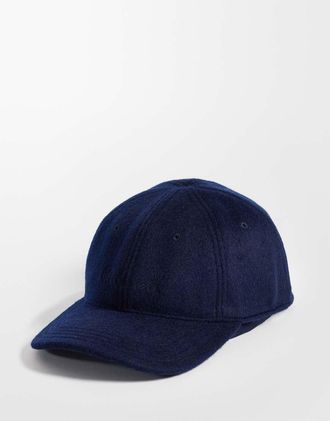 Lacoste Cap mit Schriftzug-Logo in Marineblau