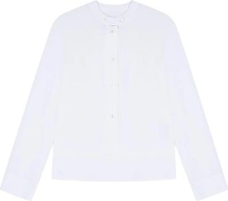 Emporio Armani Femme, Blouses et Chemises, Blanc, Taille: 38 FR Chemise en popeline de coton